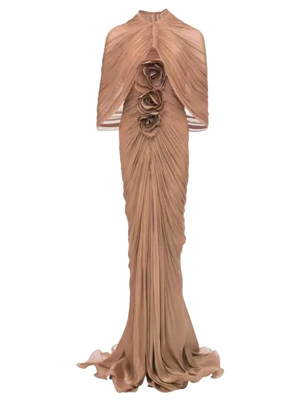 ANA RADU Amber Bloom Gown - Brown