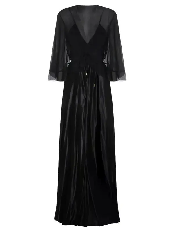 Alberta Ferretti V-neck Maxi Dress - Black