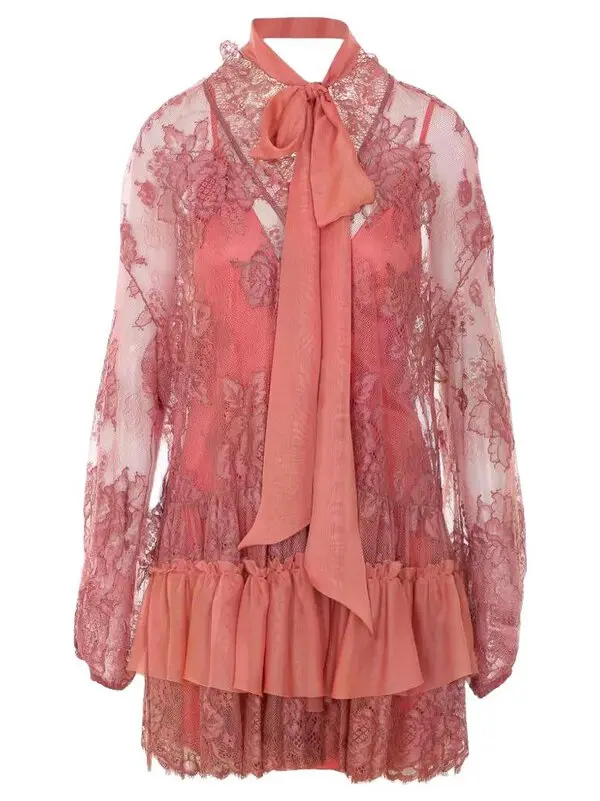 ANIYE BY Ruffled Mini Dress - Pink