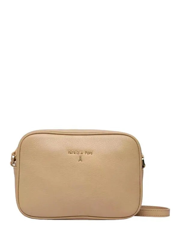 Patrizia Pepe Logo-plaque Crossbody Bag - Neutrals