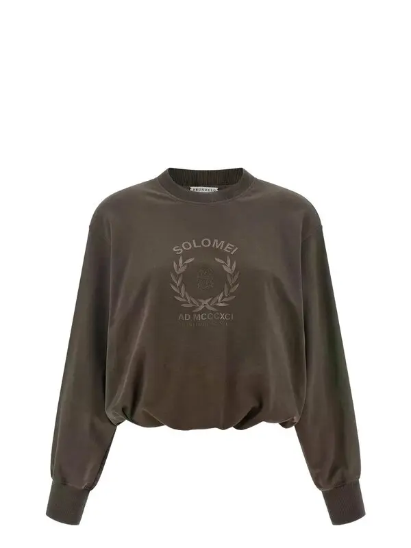 Brunello Cucinelli Curled Sweatshirt - Brown