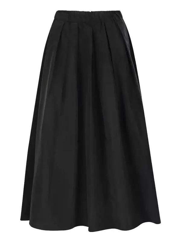Max Mara A-line Pleated Midi Skirt - Black