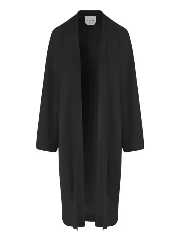 SA SU PHI Open-front Long-sleeve Coat - Black