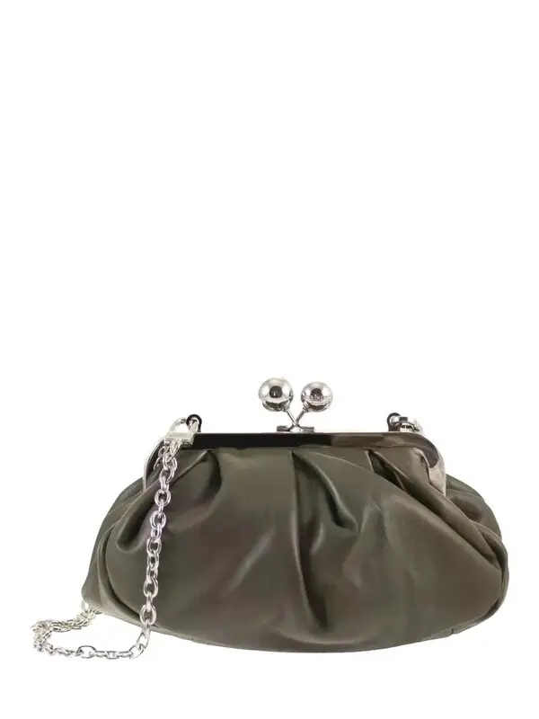 Max Mara Small Leather Clutch - Green