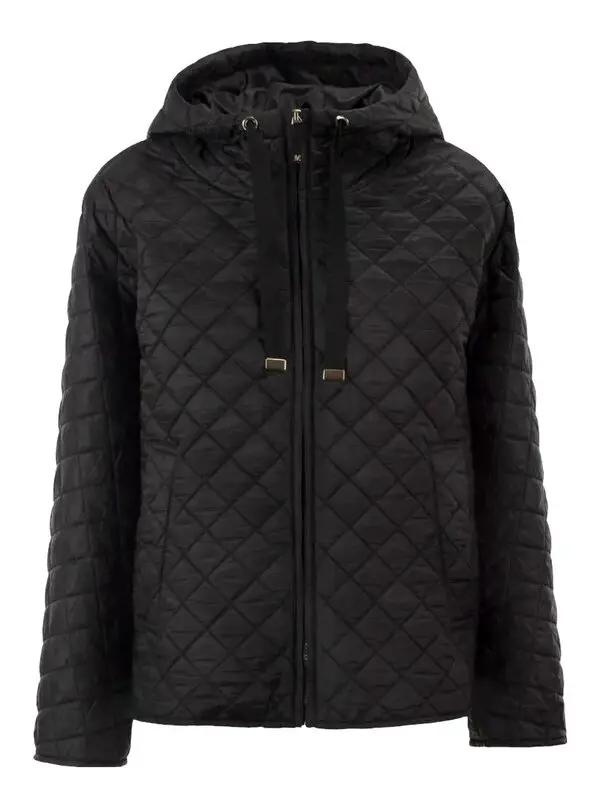 Max Mara Diamond-quilted Jacket - Black