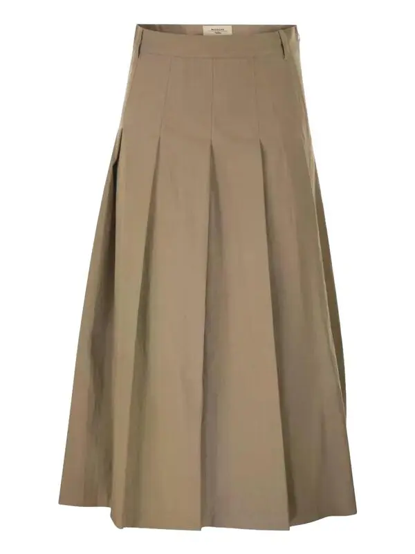 Max Mara Pleated A-line Skirt - Neutrals