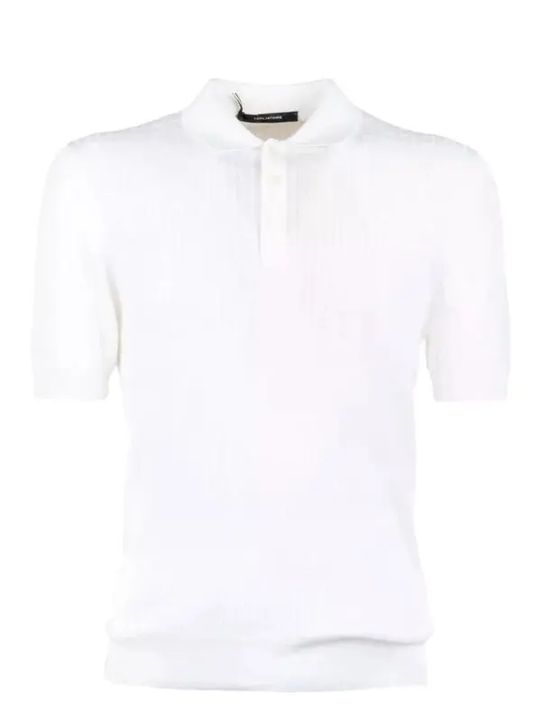 Tagliatore Textured Polo Shirt - White