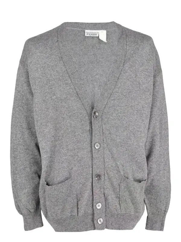 Gianfranco Ferre Fine-knit Cardigan - Grey