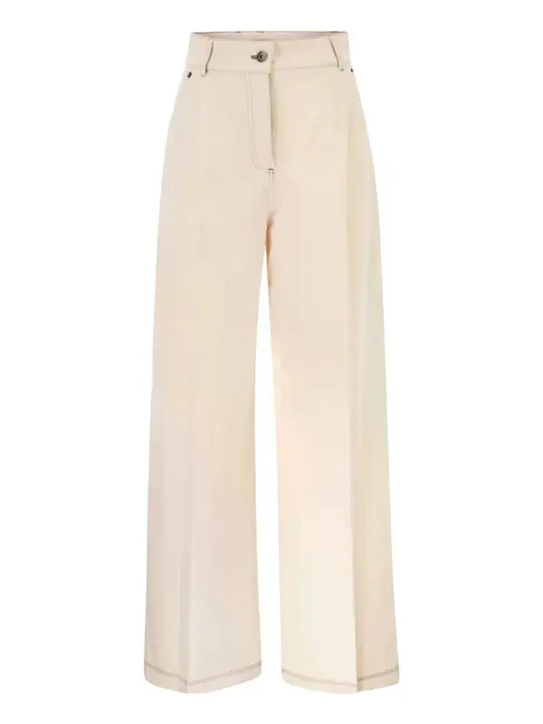 Max Mara Wide-leg Five-pocket Trousers - Neutrals
