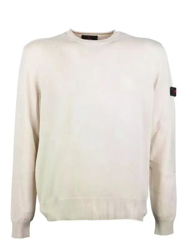 Peuterey Patch Knitted Jumper - White