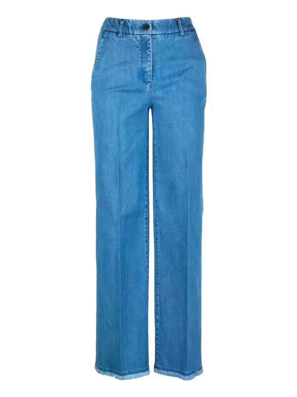 VIA MASINI 80 Frayed Hem Jeans - Blue