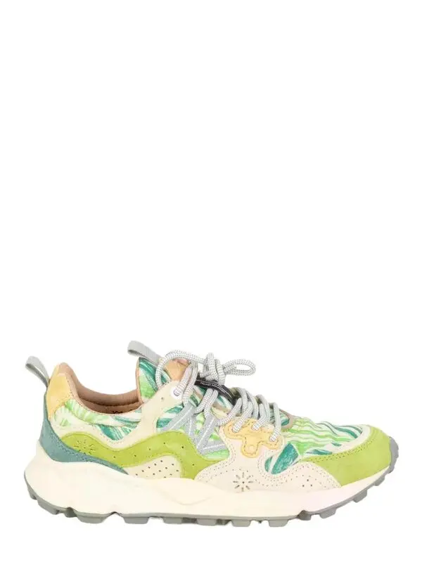 FLOWER Floral Print Low-top Sneakers - Green