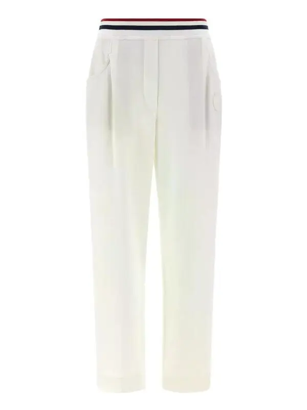 Brunello Cucinelli Tricolour Elastic Band Joggers - White