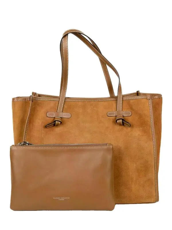 GIANNI CHIARINI Tie-fastening Tote Bag - Brown