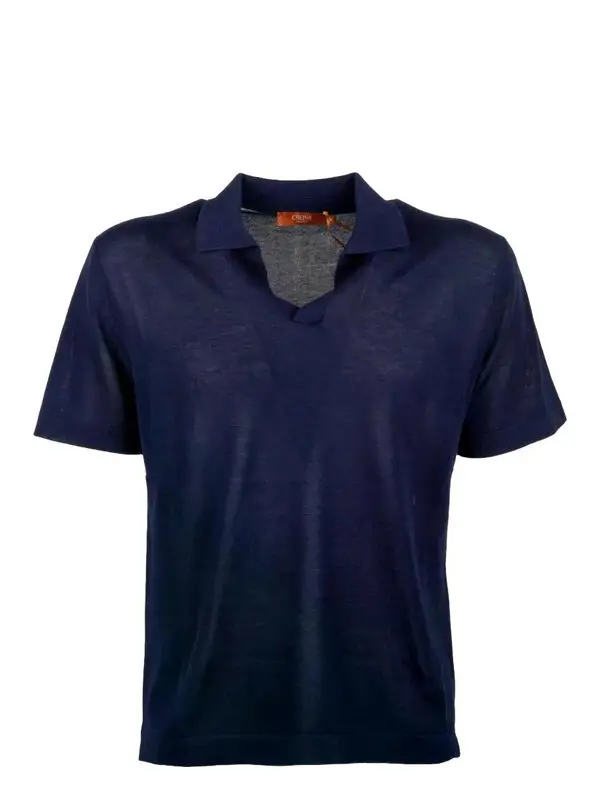 CRUNA Levante V-neck Polo Shirt - Blue