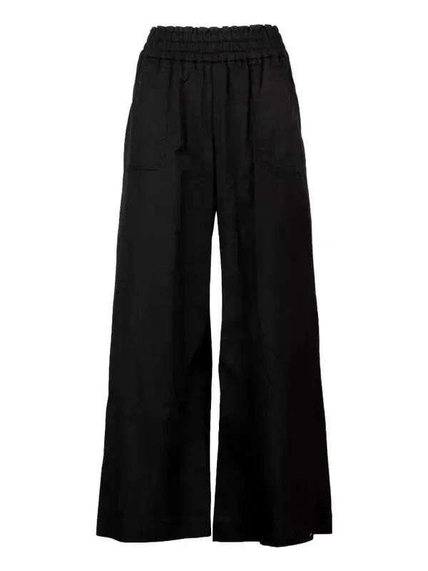 VIA MASINI 80 Elastic-waistband Trousers - Black