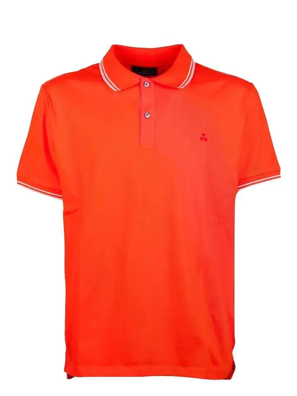 Peuterey Contrast Trim Polo Shirt - Red