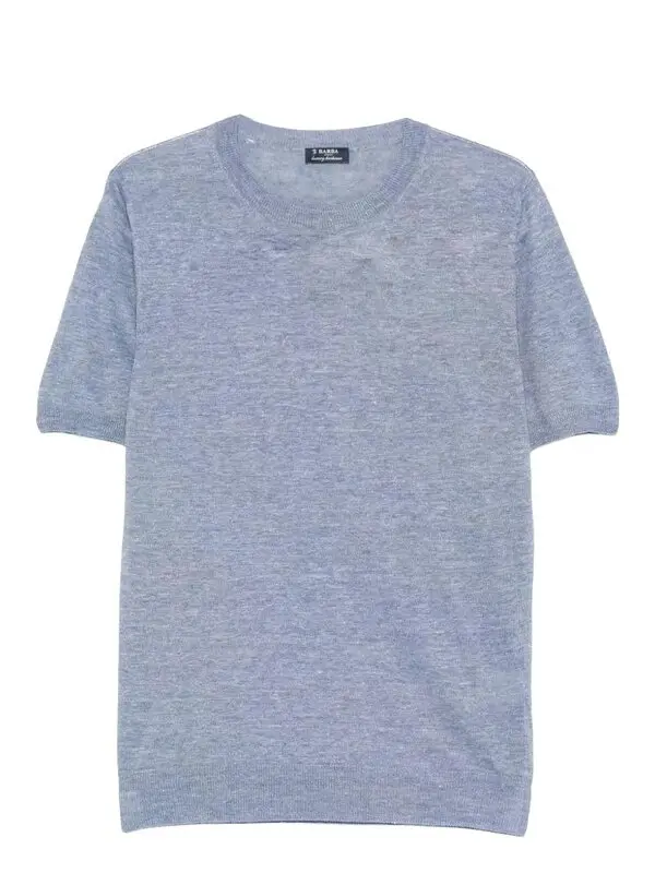 BARBA NAPOLI Linen T-shirt - Blue