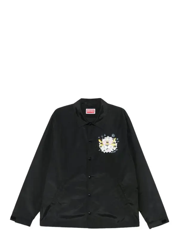 Kenzo Buttoned Shirt Jacket - Black