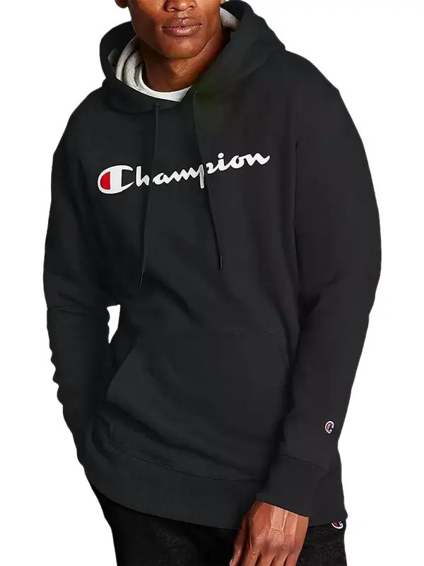 Champion Hooded Long Sleeve Sweatshirt - Black