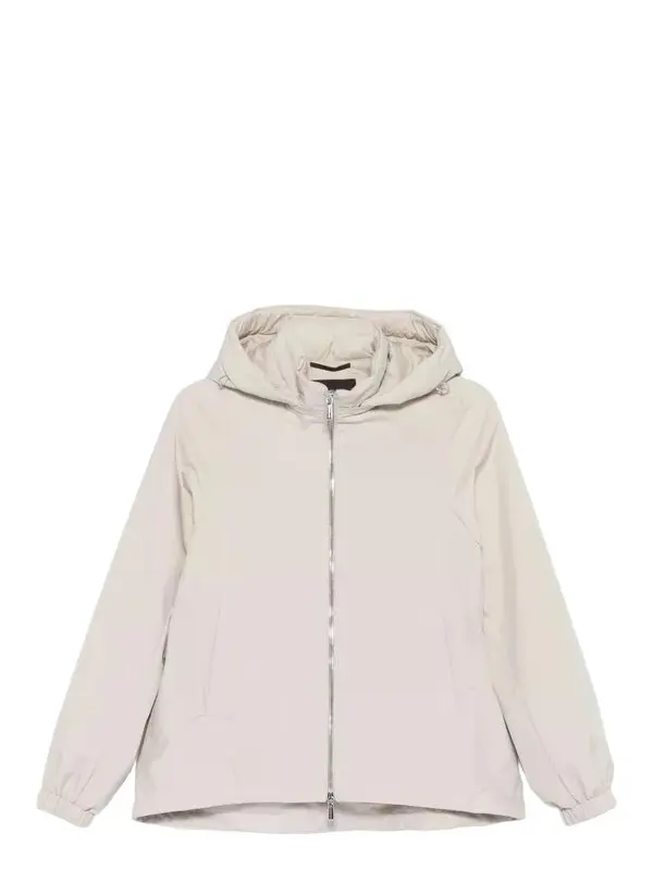MOORER Cylia Hooded Zip Jacket - Neutrals