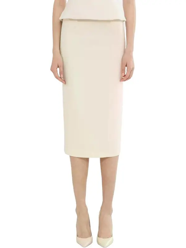 NISSA High-waisted Pencil Midi Skirt - Neutrals
