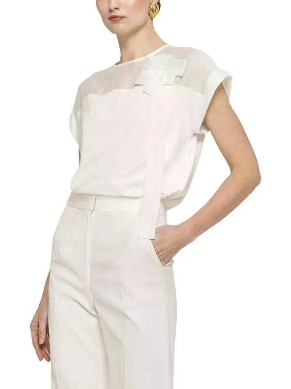 NISSA Bow Detail Blouse - White