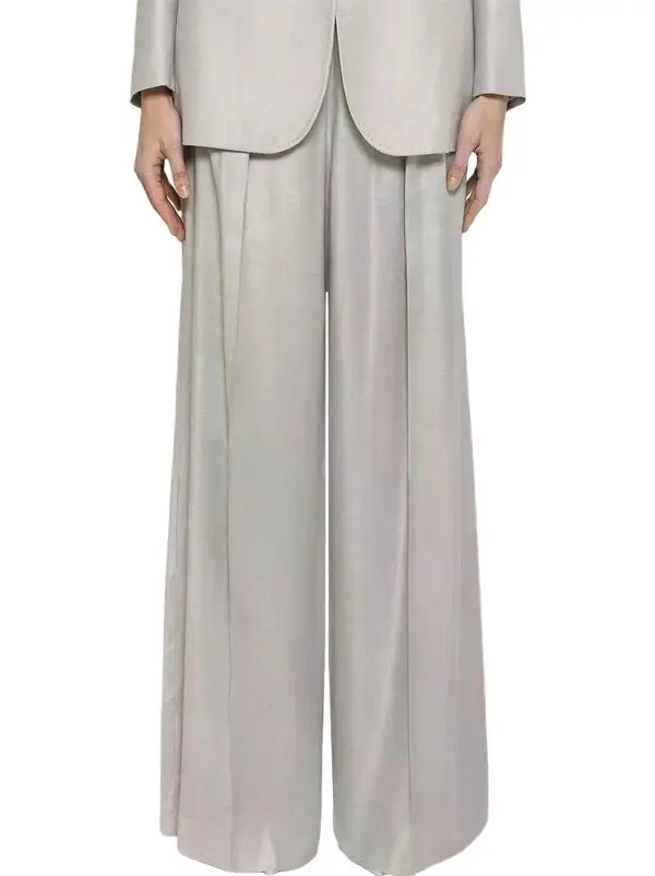 NISSA High-rise Palazzo Pants - Grey