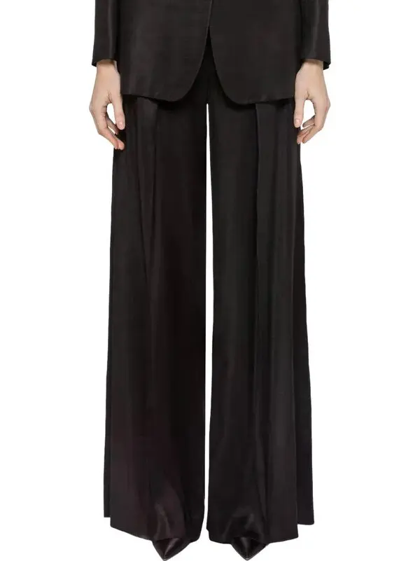 NISSA High-rise Palazzo Pants - Black