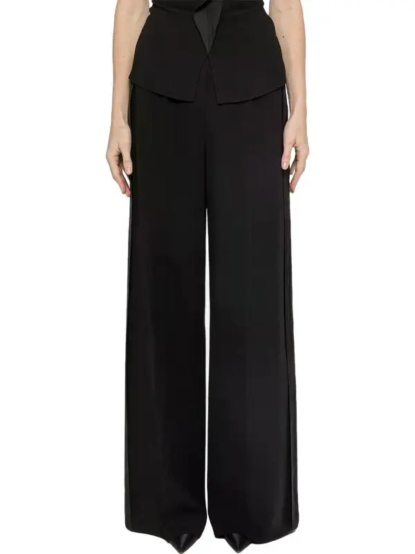 NISSA High-rise Wide-leg Trousers - Black