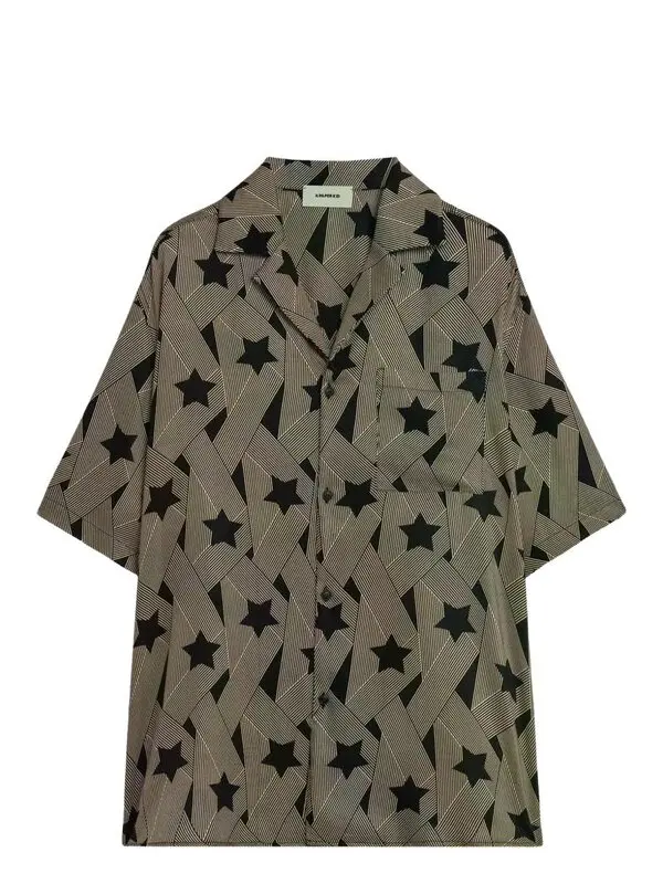 A PAPER KID Star Graphic Shirt - Green