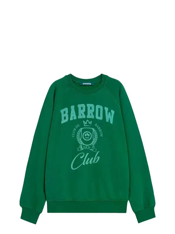 BARROW Graphic Crew-neck Sweatshirt - Green