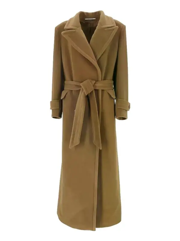 Tagliatore Belted Overcoat - Brown