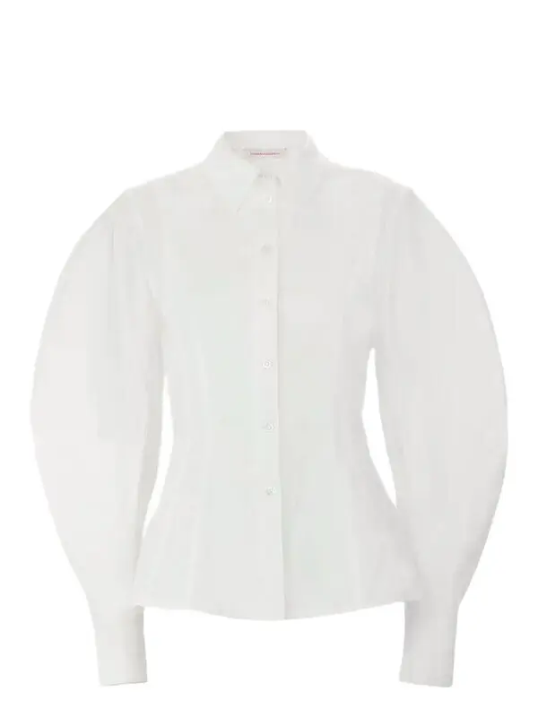 Carolina Herrera Arc Sleeve Shirt - White