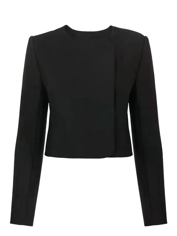 Carolina Herrera Double-breasted Cropped Jacket - Black