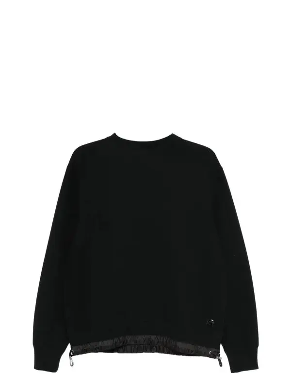 Sacai Drawstring Hem Sweatshirt - Black