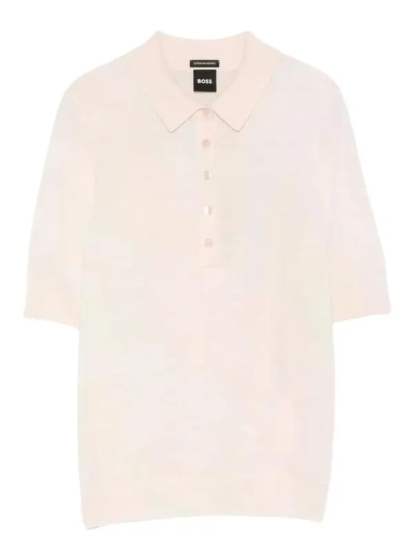 BOSS Fidenka Buttoned Polo Shirt - Pink