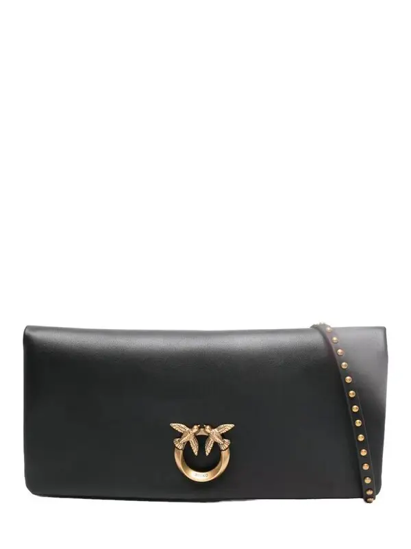 Pinko Medium Love Bag Click Soft Horizontal Clutch - Black