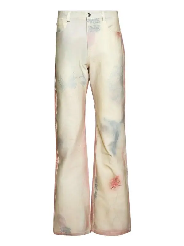 LA MASKARADE Printed Leather Straight Leg Pants - Multi