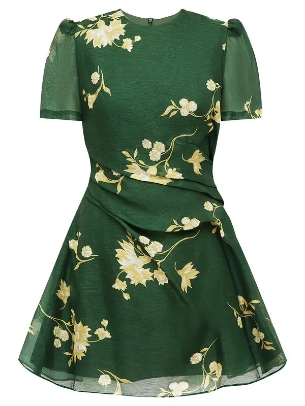 LEO LIN Elyse Mini Dress - Dark Green