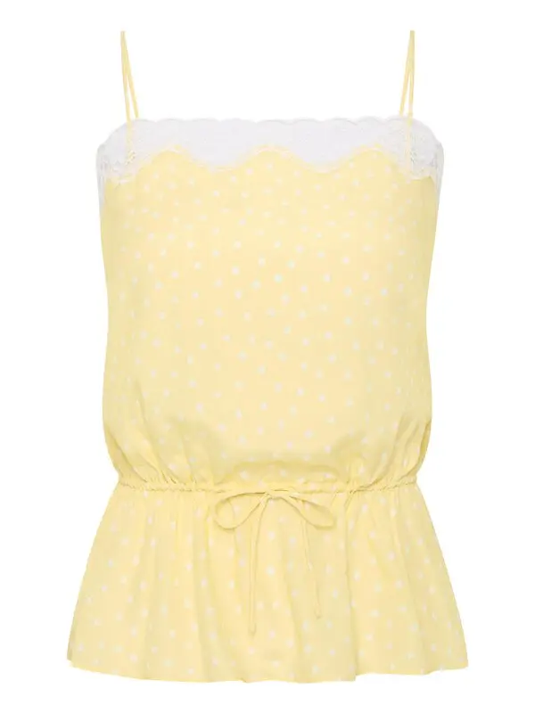 ROAME Tansy Lace-trimmed Cami - Yellow