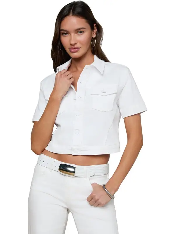 L'Agence Kirstie Jean Shirt Jacket - Blanc