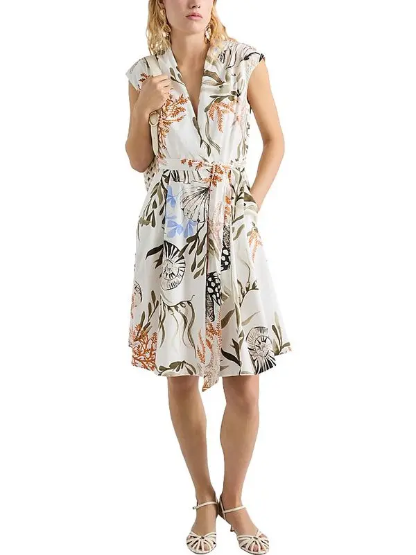 Marella Filo Printed Dress - Optical White