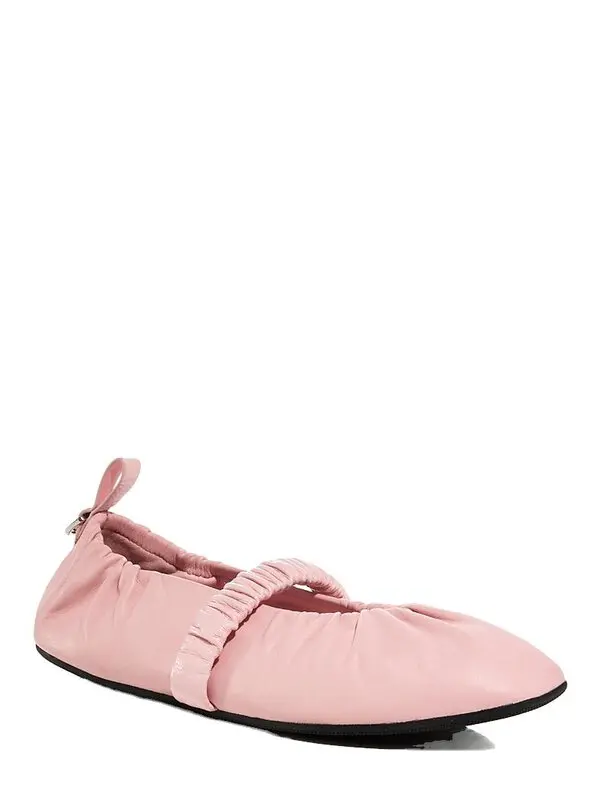 Rag & Bone Spire Ruched Mary Jane Flats - Blush