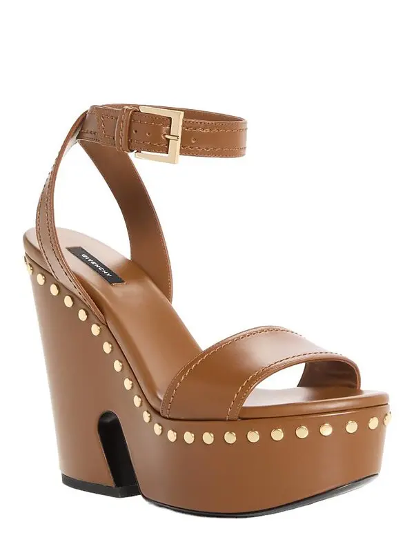 Givenchy Platform Clog Sandals - Tan