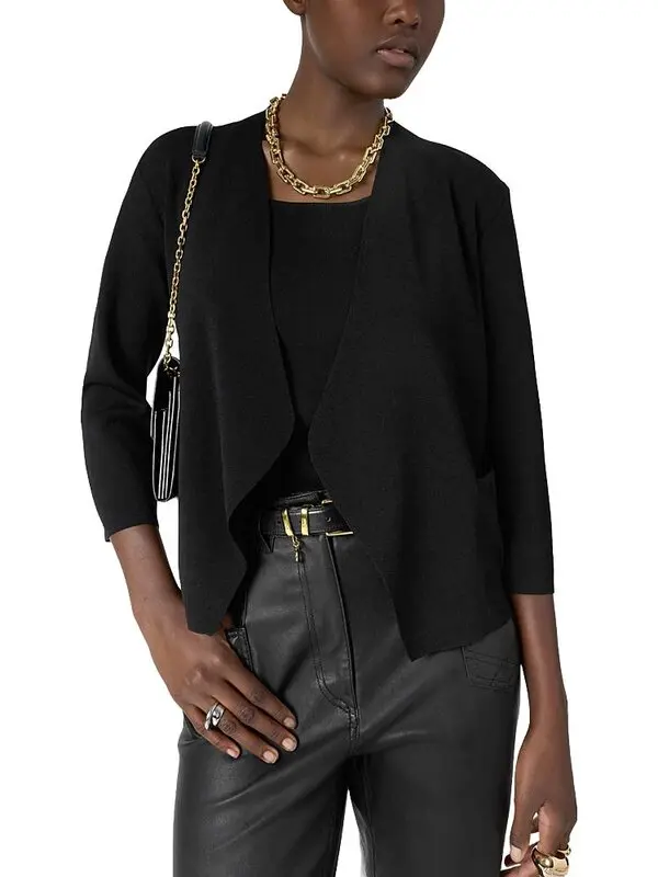 Gerard Darel Lynaya Edge To Edge Cardigan - Black