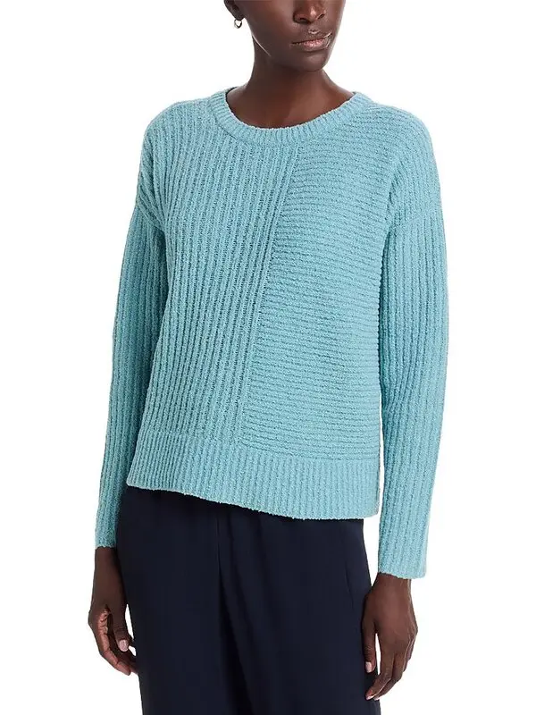 Eileen Fisher Peruvian Cotton Cloud Crewneck Top - Seafoam