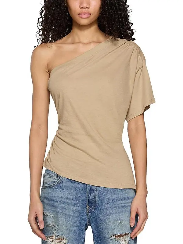 EB DENIM Linnea One Shoulder Top - Sand