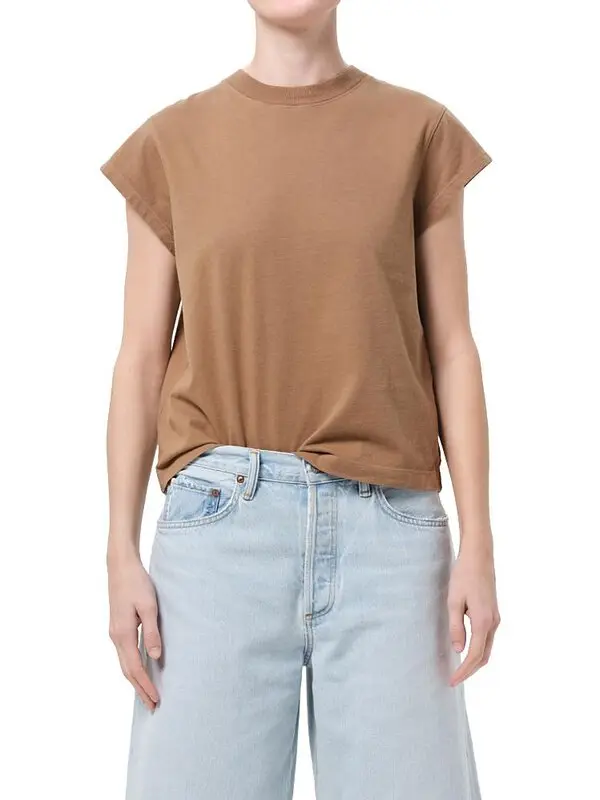 AGOLDE Bryce Cap Sleeve Tee - Hamoa