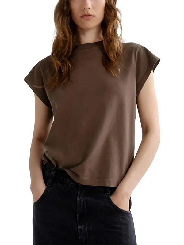 AGOLDE Bryce Cap Sleeve Tee - Uniform